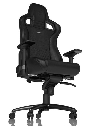 כיסא גיימינג עור אמיתי | Noblechairs EPIC Real Leather Gaming Chair Black