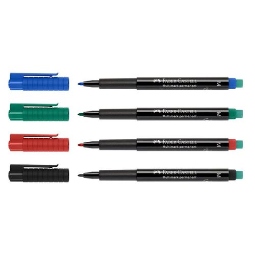 טוש פרמננטי Multimark permanent עובי M במגוון צבעים FABER CASTELL ...