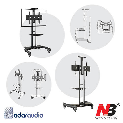 מתקן נייד לטלוויזיות עד 65" Audio Line Ava1500